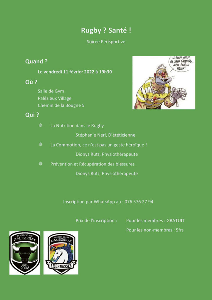 Rugby ? Santé ! Soyez les bienvenus à notre soirée périsportive ! – Le ...